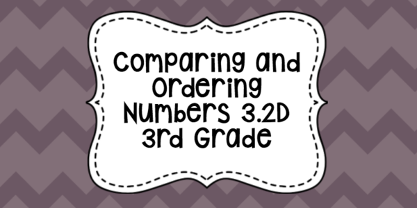 Comparing and Ordering Numbers 3.2D 3rd Grade - iPohly INC
